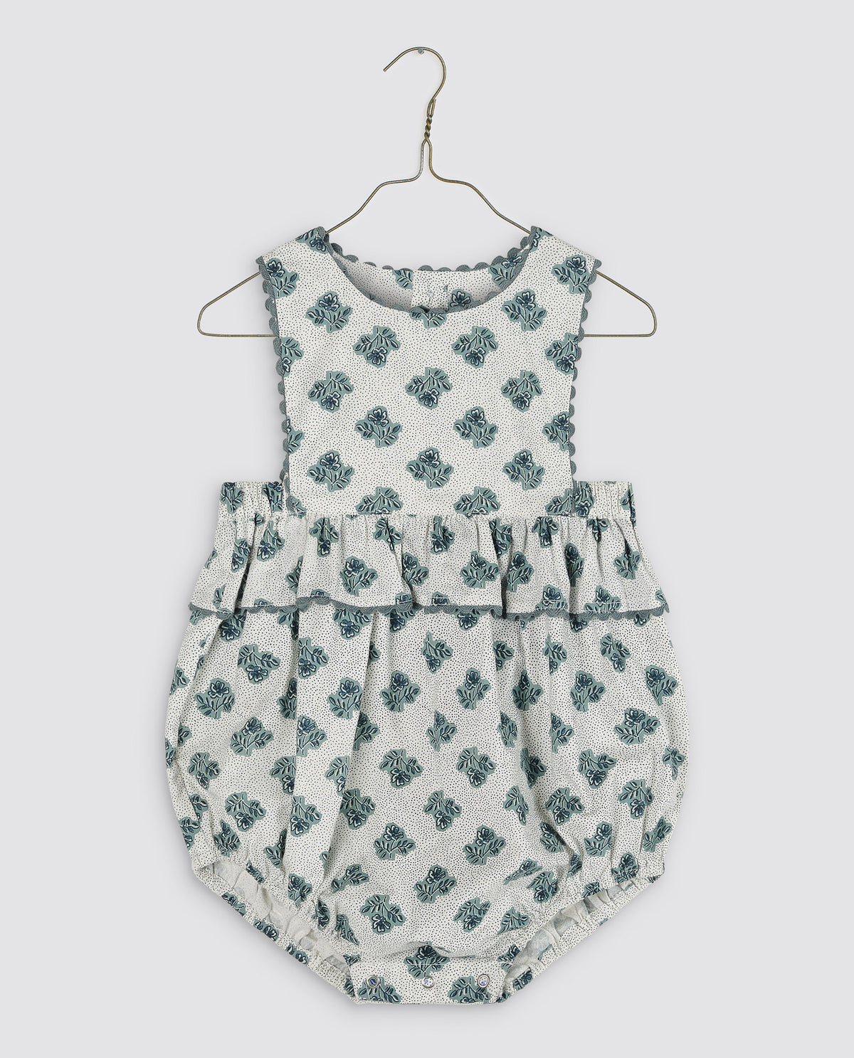 Little Cotton Clothes-Frilly Bridget Romper-Hollyhock Floral